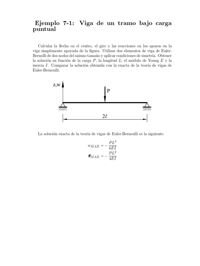 Análisis de Vigas: Carga Puntual y Uniforme | PDF | Viga (Estructura ...