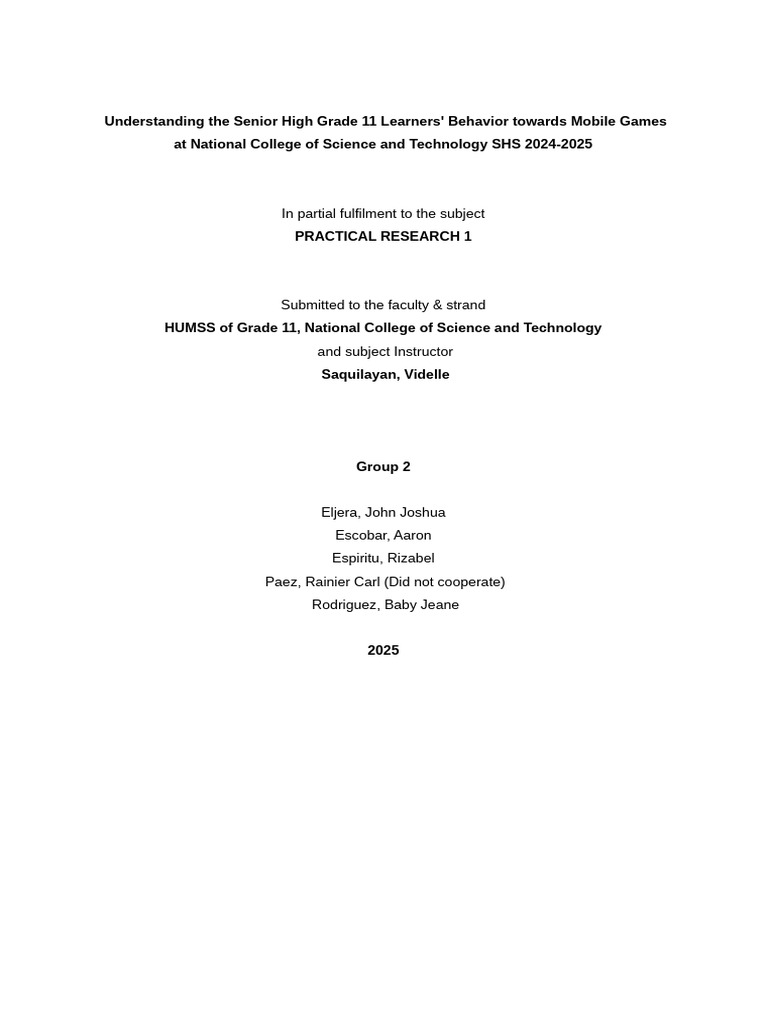 PR1 Research Introduction | PDF | Attitude (Psychology) | Learning