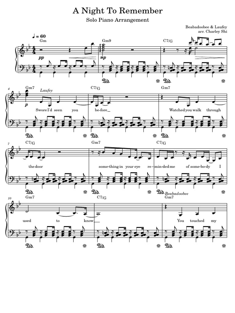 A Night To Remember Laufey 2 | PDF