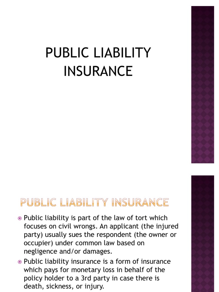 Public Liability Insurance