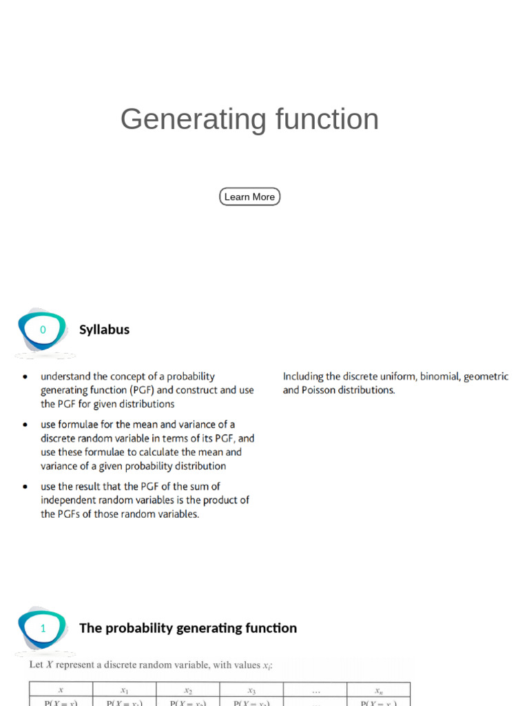 Generating Function 2 | PDF