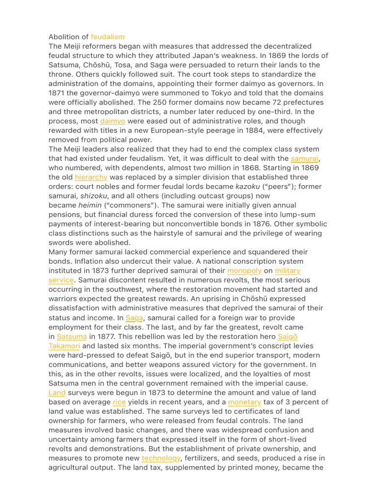 Abolition of Feudalism | PDF