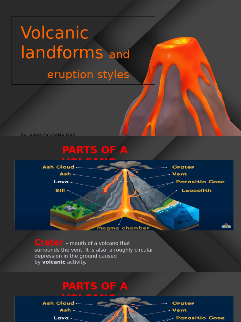 Volcanic Landforms and Eruption Styles | PDF | Types Of Volcanic ...