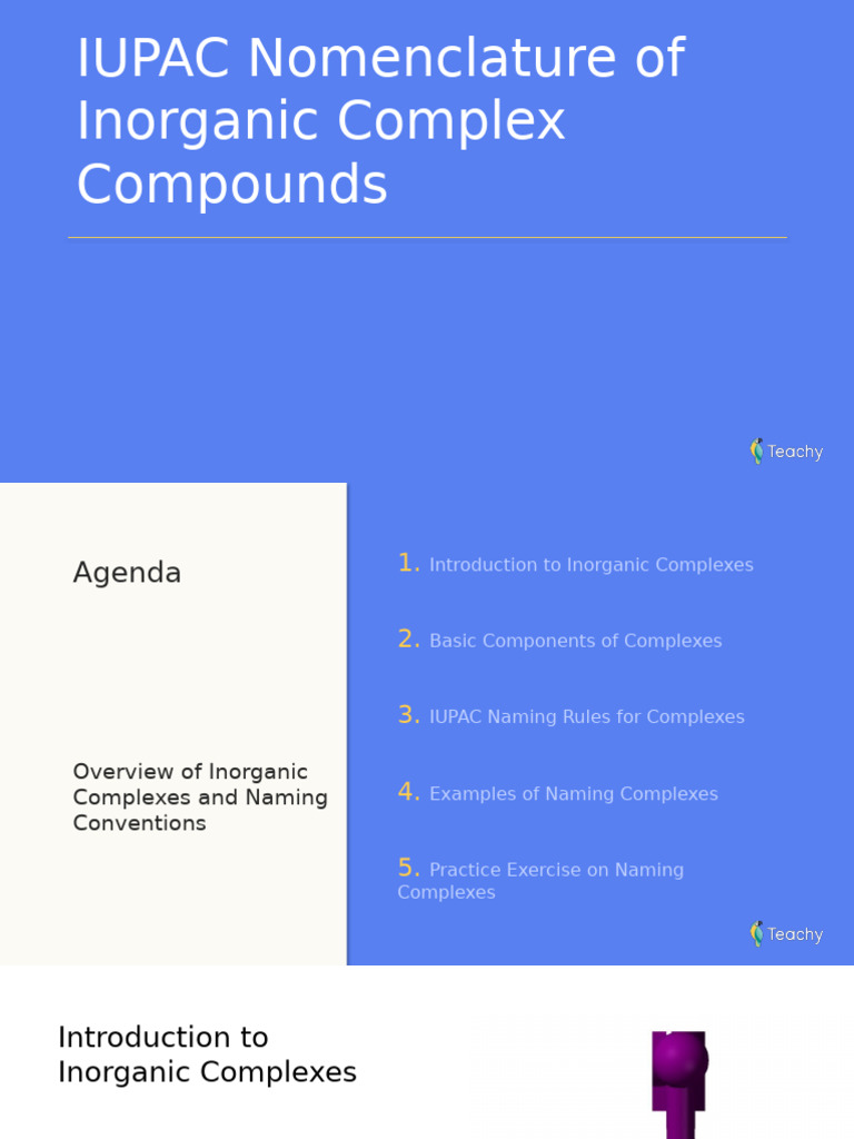 Slide_IUPAC Nomenclature of Inorganic Complex Compounds | PDF ...