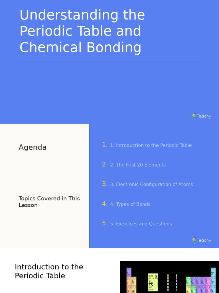 Slide - Understanding The Periodic Table and Chemical Bonding | PDF ...