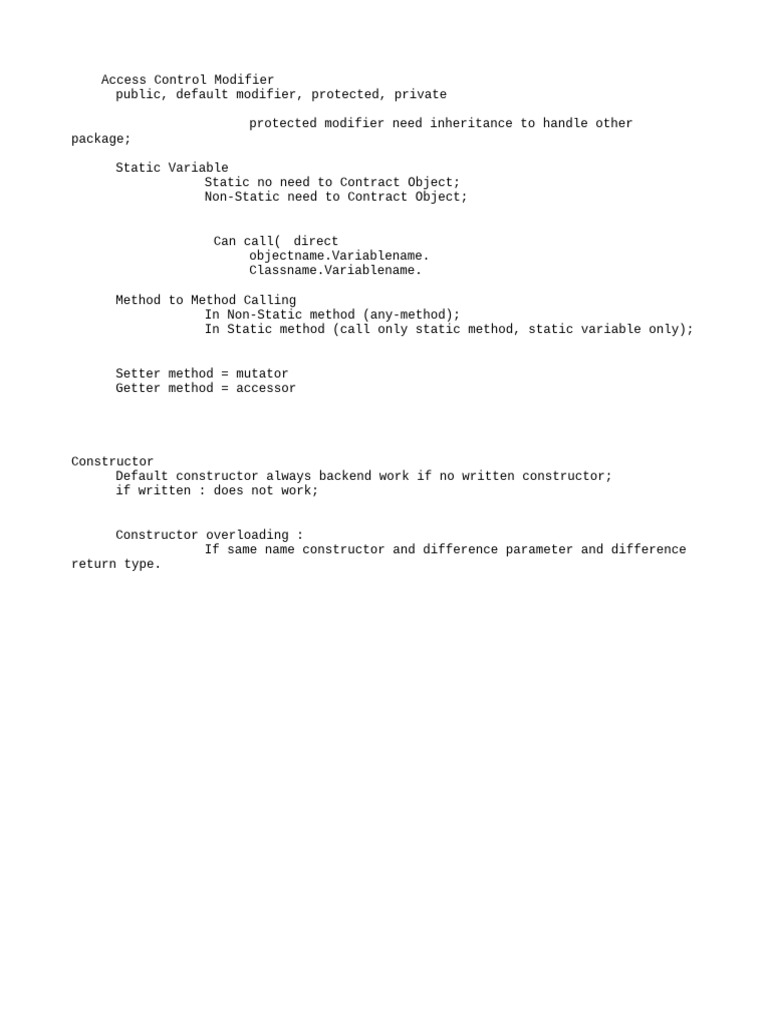 Access Control Modifier | PDF