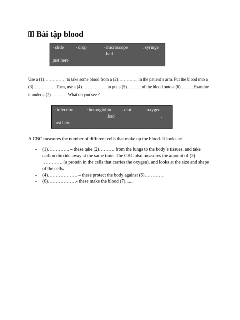 Blood assignment | PDF