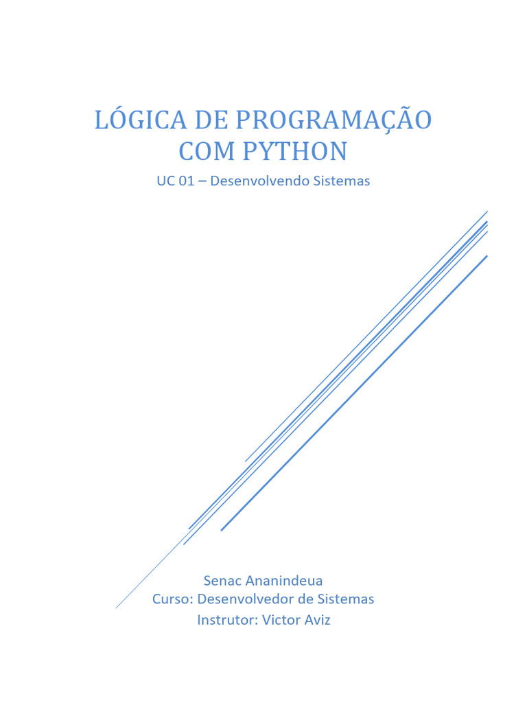 Apostila Lógica de Porgramação Com Python | PDF | Escopo (Ciência da ...