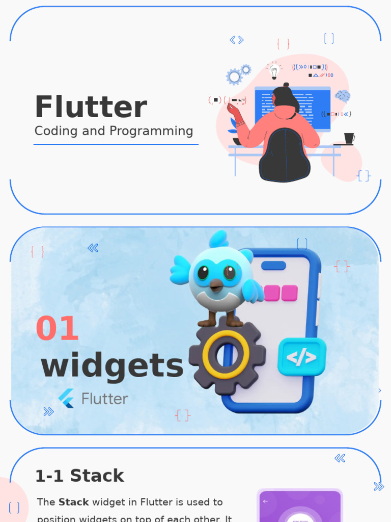 5. Stack, Padding, Center, Icon, TextField, CheckBox, Switch, Image ...