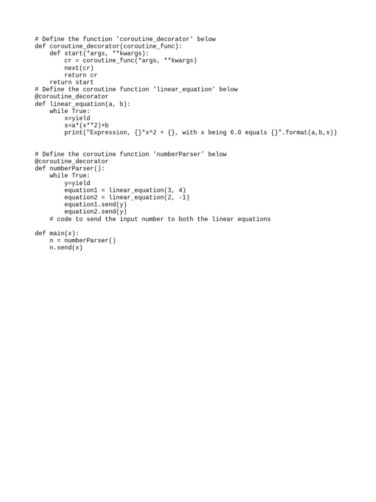 Hands-On - Python - Coroutines | PDF
