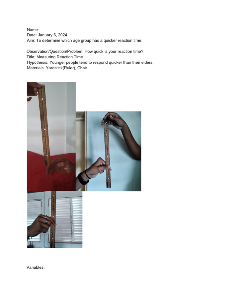 Age and Reaction Time Study | PDF | Mental Chronometry | Experiment