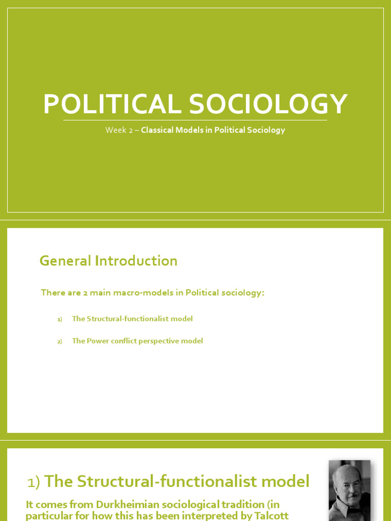 Pol Socio W2 Main Models of PS | PDF | Marxism | Sociology