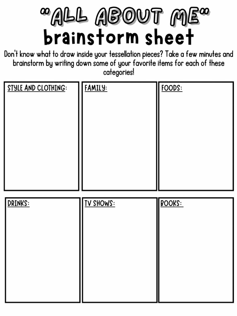 Brainstorm Sheet | PDF