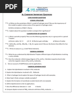 1st Year Chemistry Important Questions | PDF | Chemical Bond | Atoms