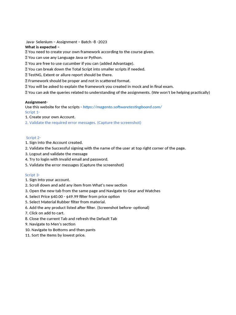 Asignment Details | PDF