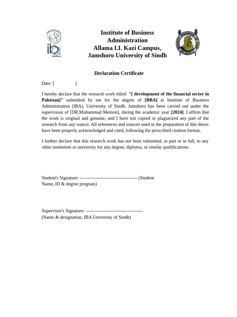 197 Thesis Declaration Certificate 1738050902 | PDF