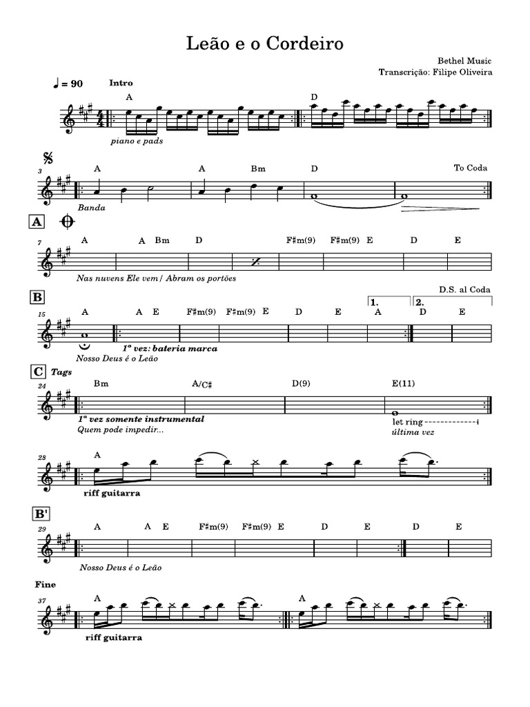 O Leão e o Cordeiro TOM A | PDF