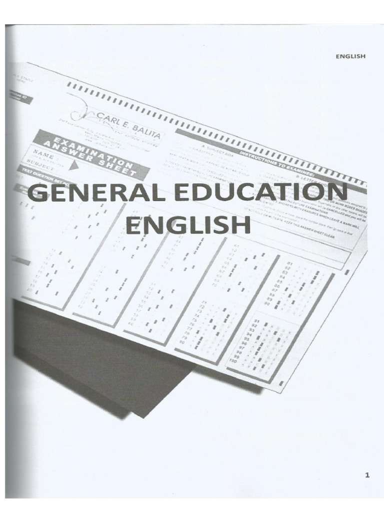 Gen Ed English 2017 Edition | PDF