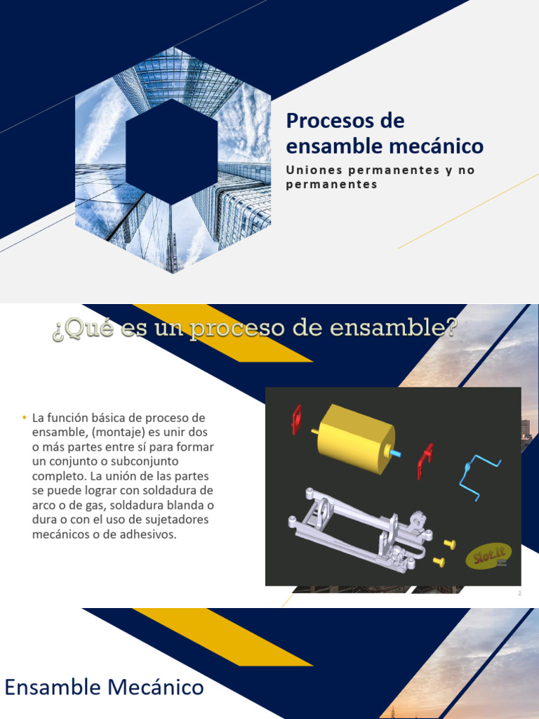 Métodos de Ensamble Mecánico y Uniones | PDF | Tornillo | Remache