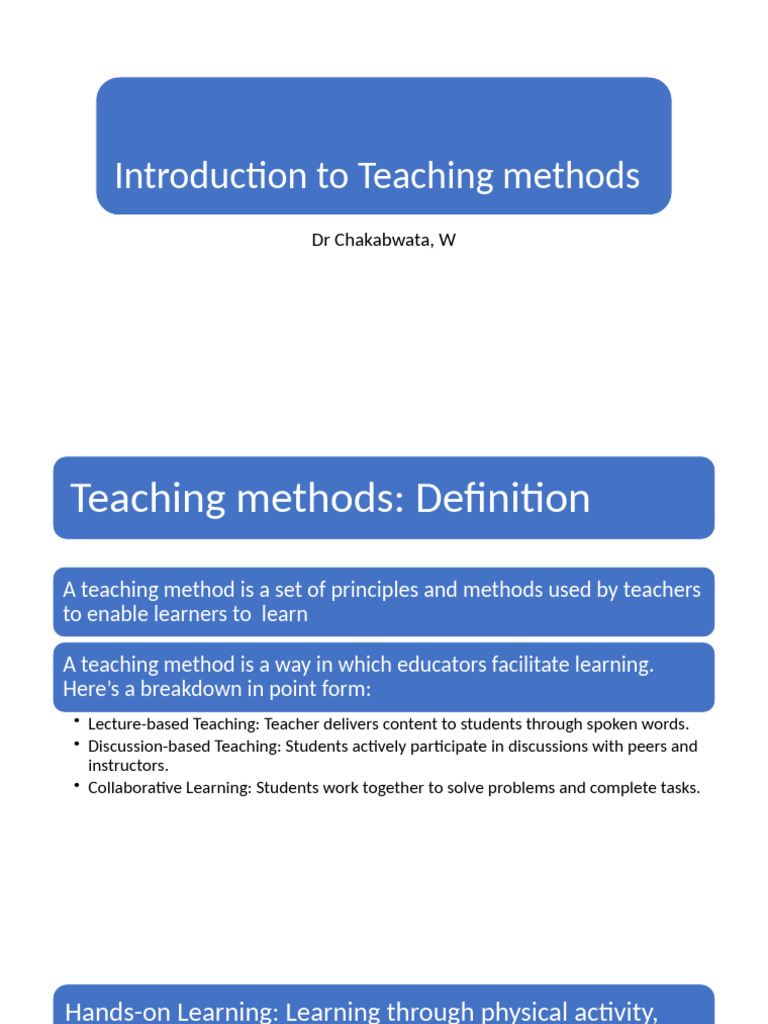 Presentation1 Progressive Teaching Methods 2 | PDF | Teaching Method ...