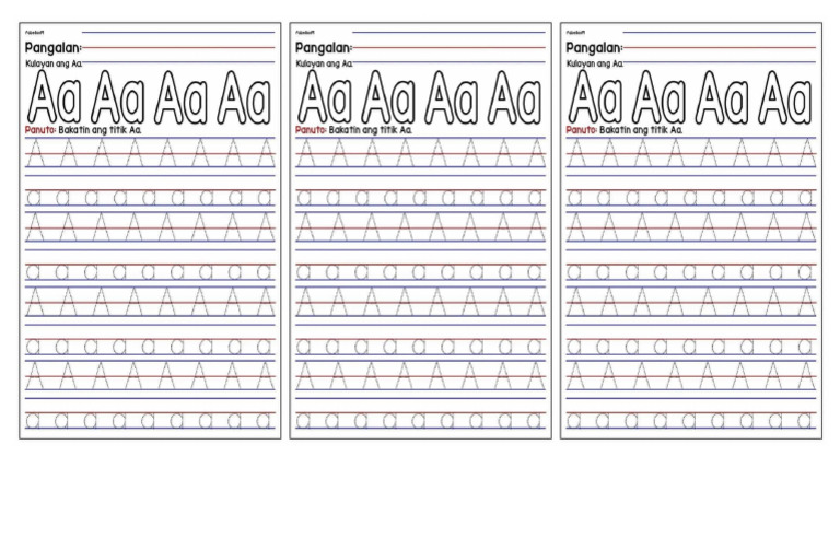 Letrang Aa-Tracing | PDF
