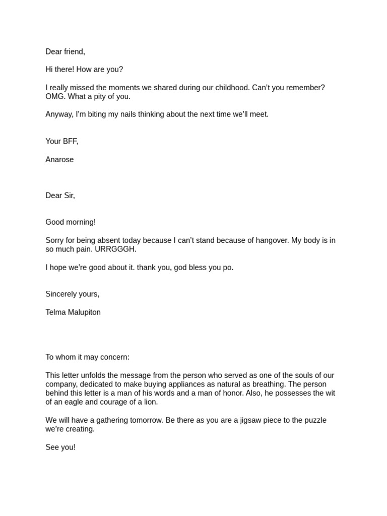 Dear Friend | PDF