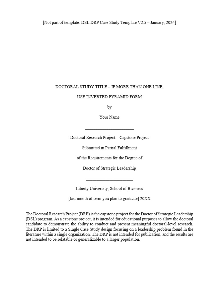 DSL Doctoral Research Project Template | PDF | Qualitative Research ...