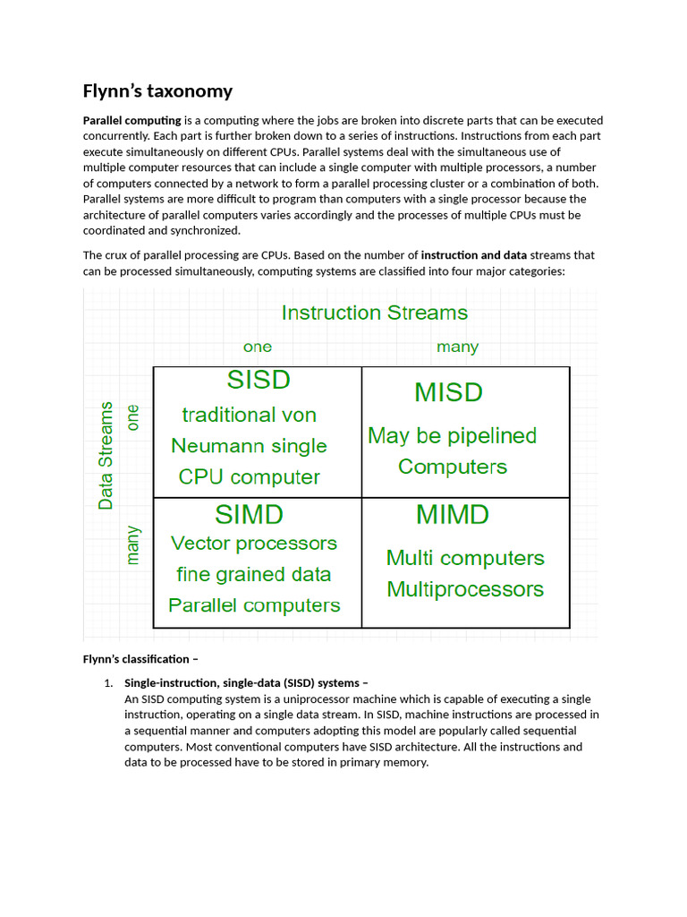 Flynn Taxonomy | PDF