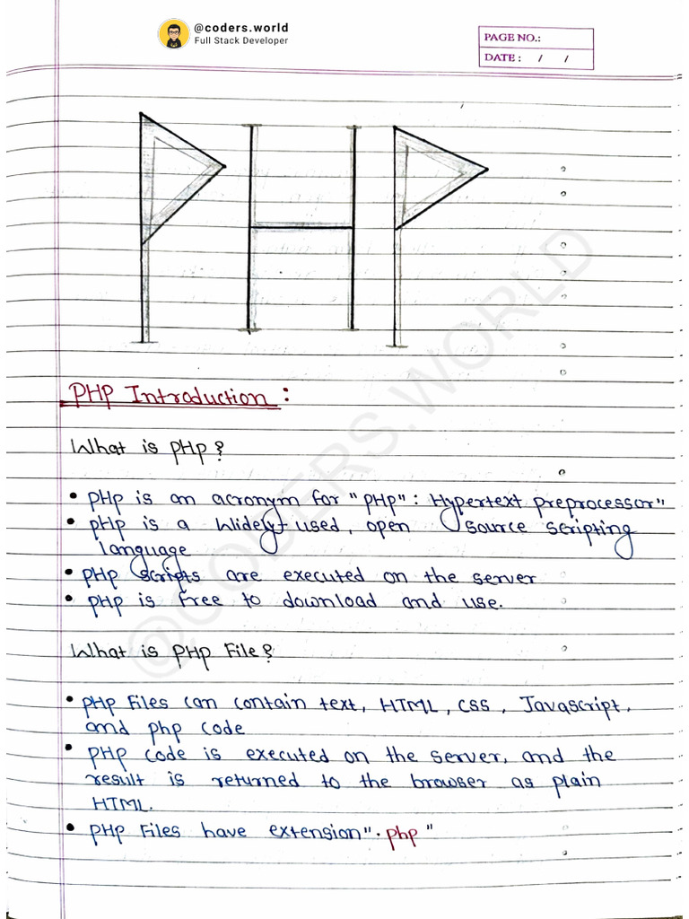 PHP notes | PDF