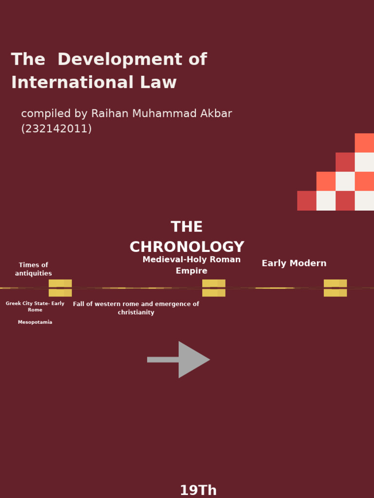 The Milestone of The Development For International Law | PDF ...
