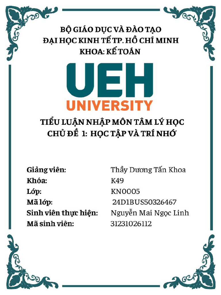 31231026112. Nguyễn Mai Ngọc Linh. KN0005-DHCQ-K49. | PDF