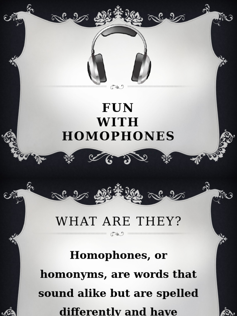 Fun with Homophones Explained | PDF