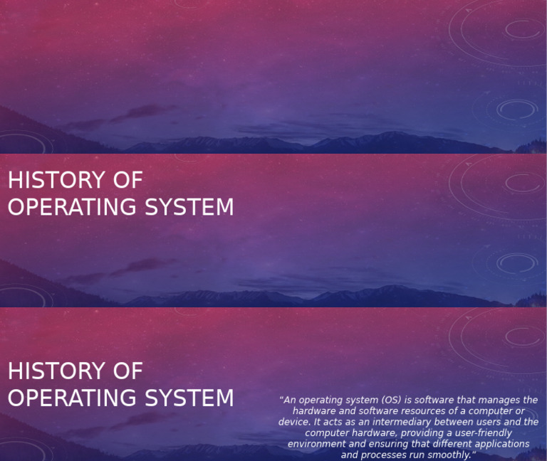 Platform Technology - History of Operating System | PDF | Operating ...