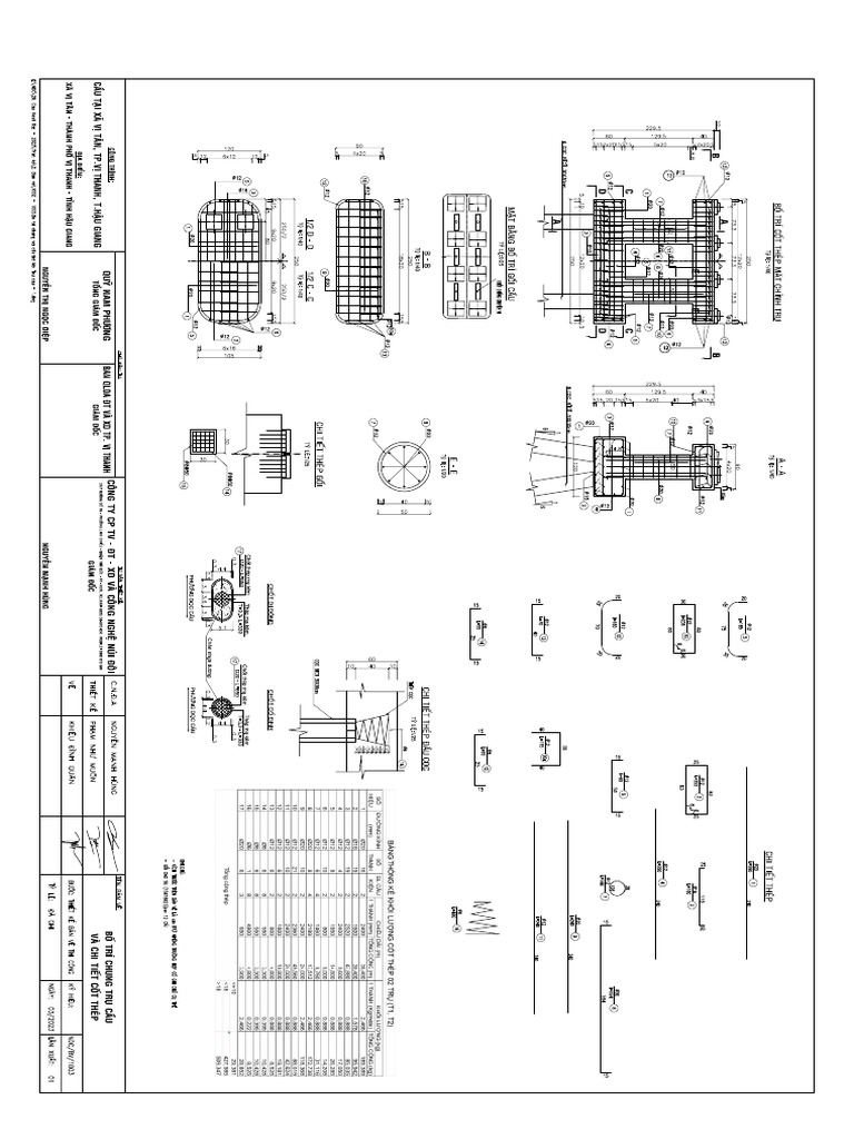 Bo Tri Chung Tru Cau Va Chi Tiet Cot Thep | PDF