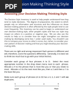 Decision Styles Questionnaire | PDF | Decision Making | Choice