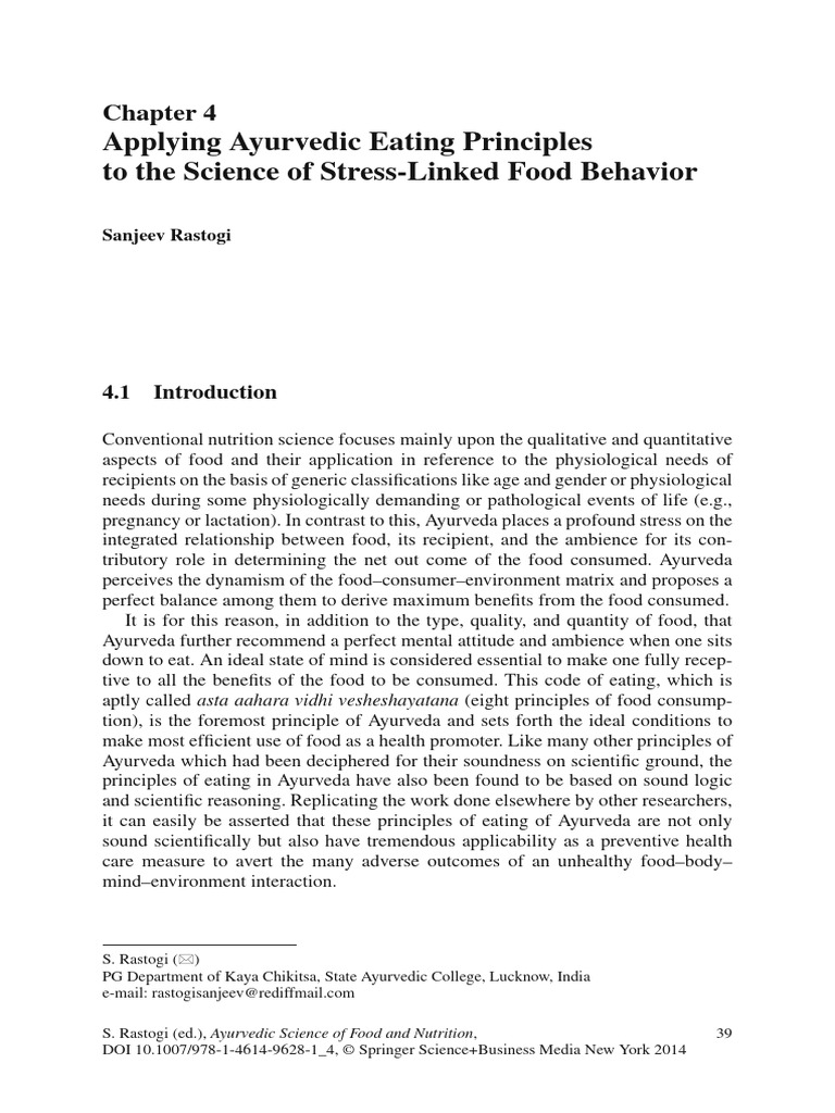 .Trashed-1741964093-3.4 Application of Ayurvedic Diets To Stress-Linked Food Behaviour | PDF ...