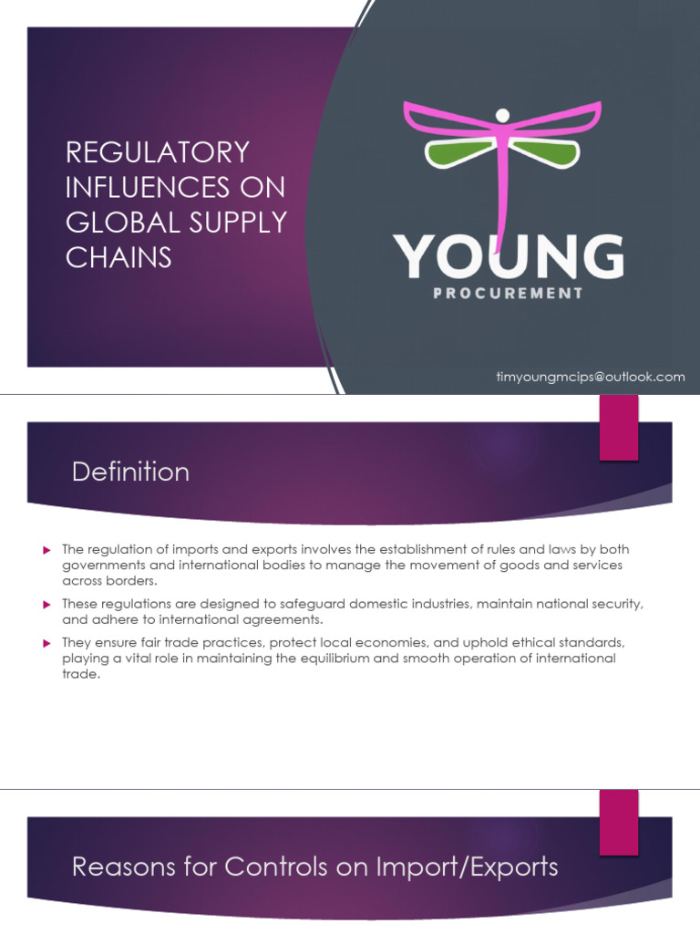 Regulatory Influences On Global Supply Chains PDF | PDF | World Trade ...