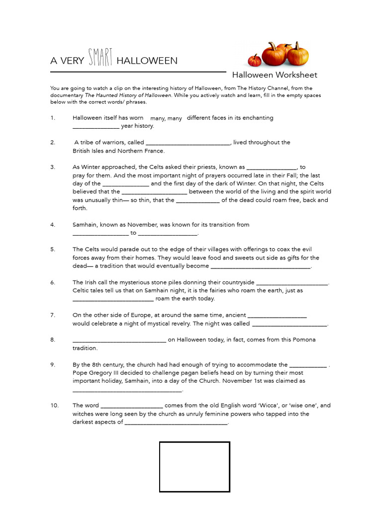 A Very Smart Halloween Worksheet | PDF | Halloween | European Folklore