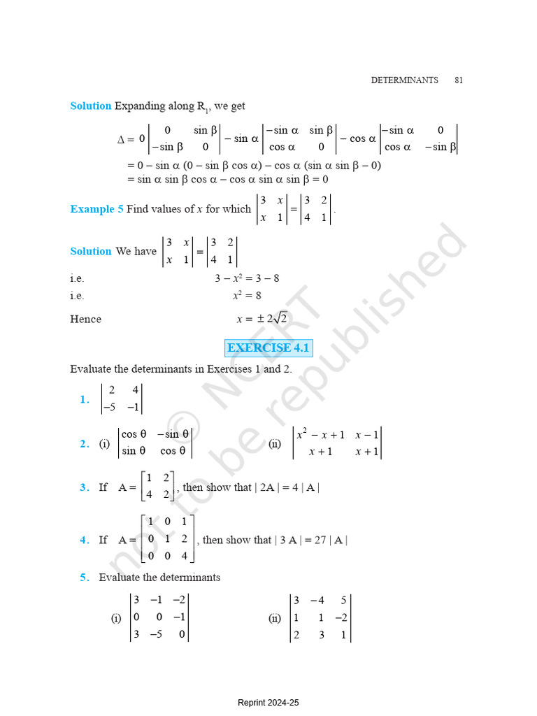 Determinants and Matrix Inverses | PDF | Matrix (Mathematics) | Operator Theory