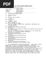 MT760 SWIFT Message Format Sample | PDF | Letter Of Credit | Banking