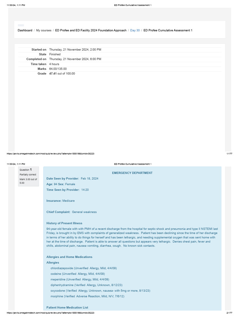 ED Profee Cumulative Assessment 2 | PDF | Medicine | Diseases And Disorders