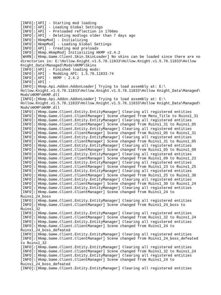 HKMP Mod Initialization Log | PDF | Computer Programming | Utility Software