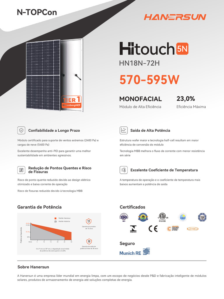 Hanersun-585W Datasheet | PDF | Fenômenos físicos | Metrologia