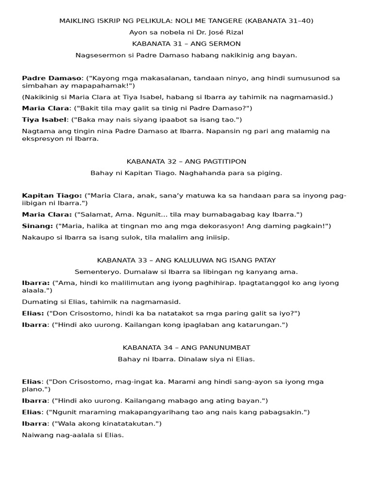 Kabanata 31-40 | PDF