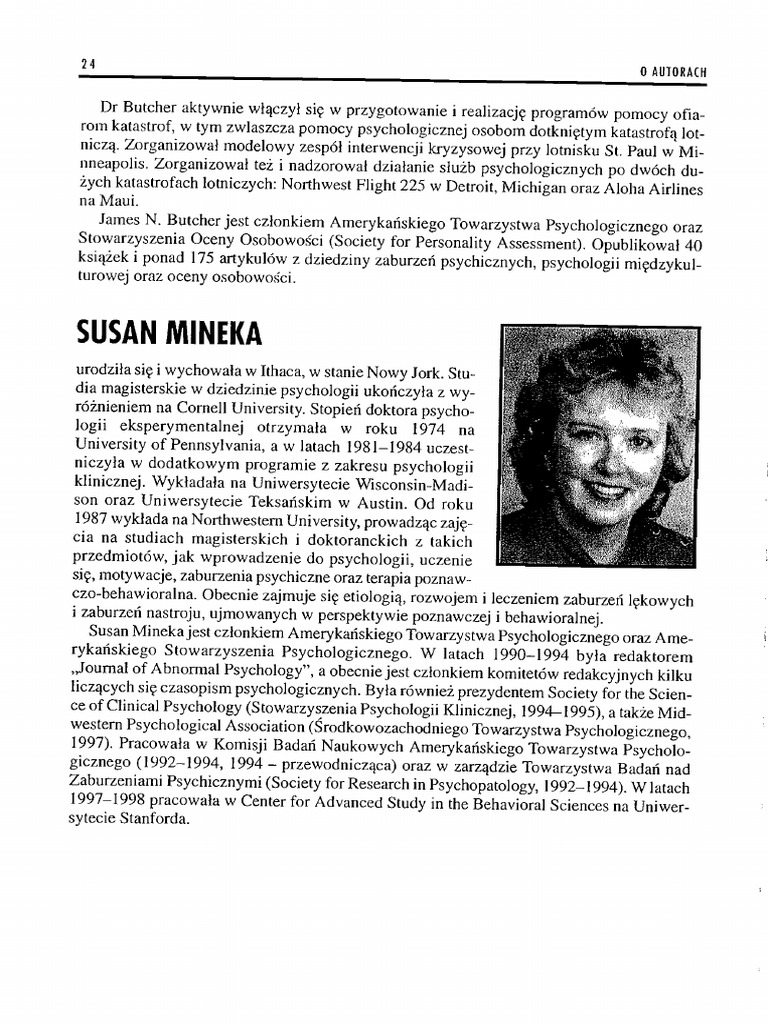 Carson R. C., Butcher J. N., Mineka S. (2005) Psychologia Zaburzeń, Gdańsk, GWP - FIXED | PDF