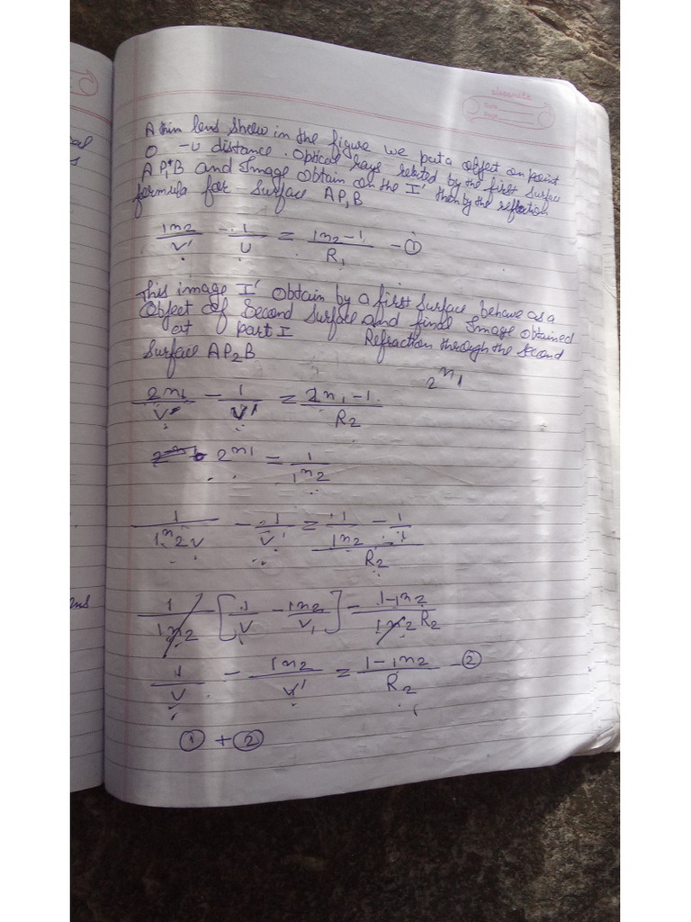 Ray Optics Handwritten Notes Part 4 2025 | PDF