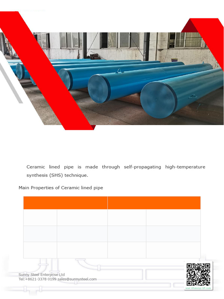 Ceramic Lined Pipes | PDF | Pipe (Fluid Conveyance) | Corrosion