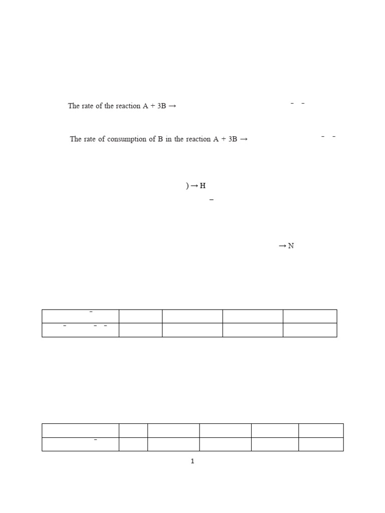 Tutorial Set 5 - Chemical Kinetics | PDF | Chemical Reactions ...