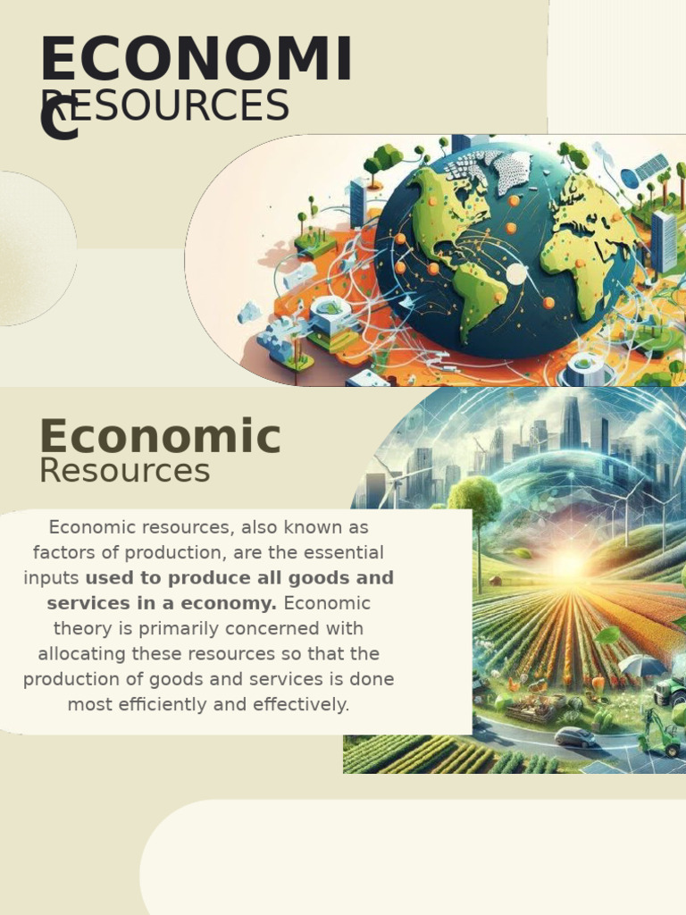 Economic Resources | PDF | Entrepreneurship | Employment