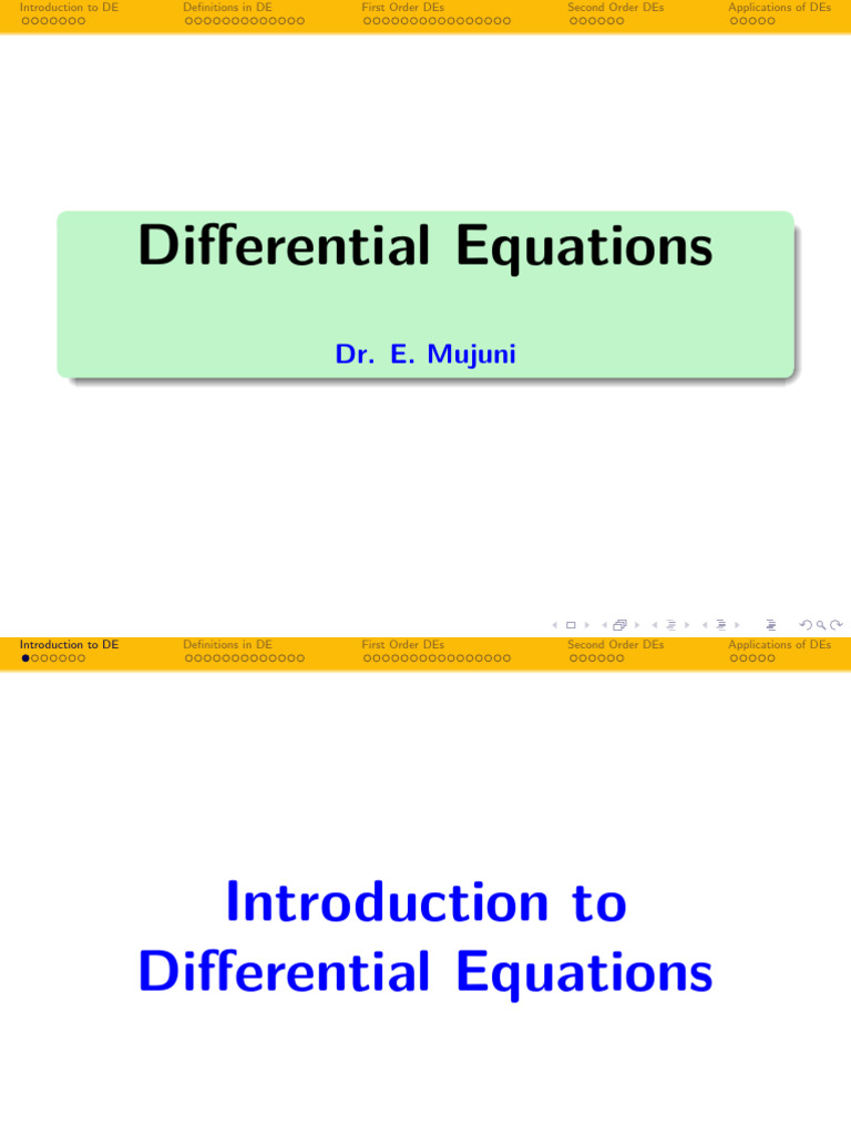 Differential | PDF | Partial Differential Equation | Ordinary Differential Equation